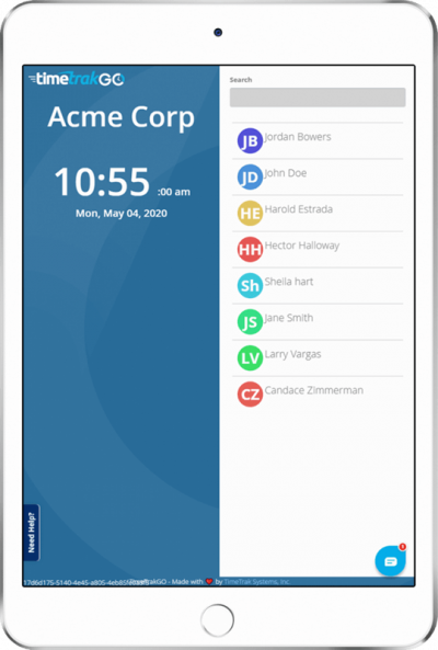 Time and Attendance Kiosk App - TimeTrak Systems