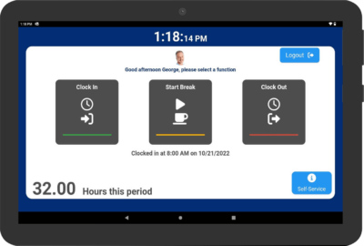 Employee Time Clock App for iPad or Android Tablet - TimeTrak Systems